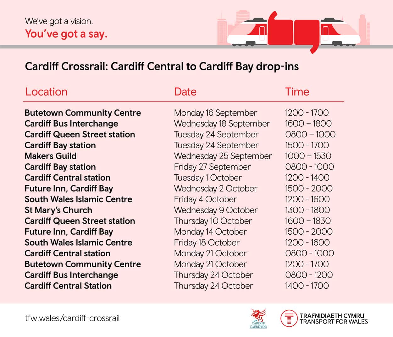 Cardiff Crossrail phase 1 | Transport for Wales